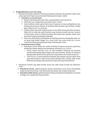 Rangkuman Teknologi Agroforestri (Bagian 1) | PDF