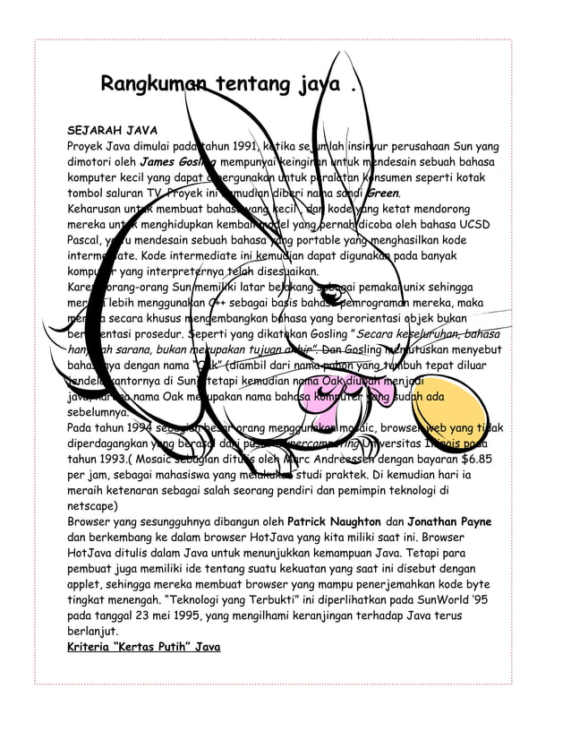 Rangkuman tentang java | PDF