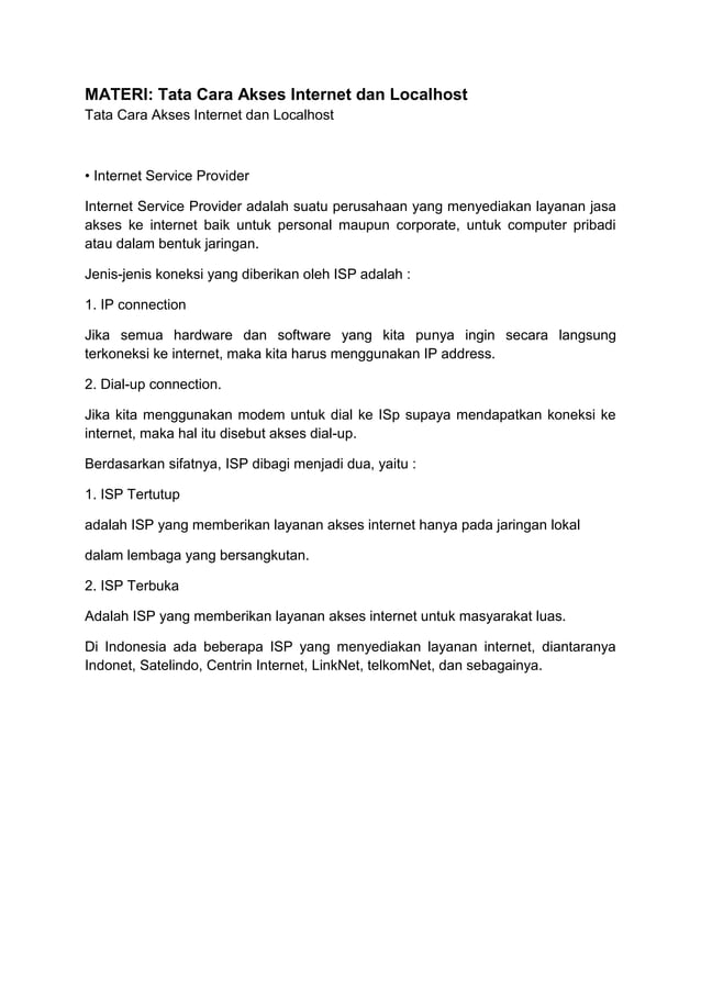 Rangkuman tik kelas ix | PDF