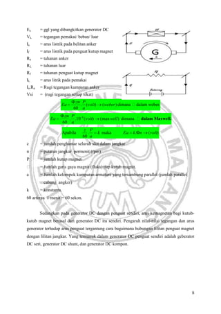 Rangkuman Teknik Tenaga Listrik | DOCX