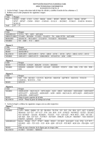 Rangos en excel ii | PDF