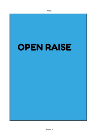 Open raise Poker | PDF