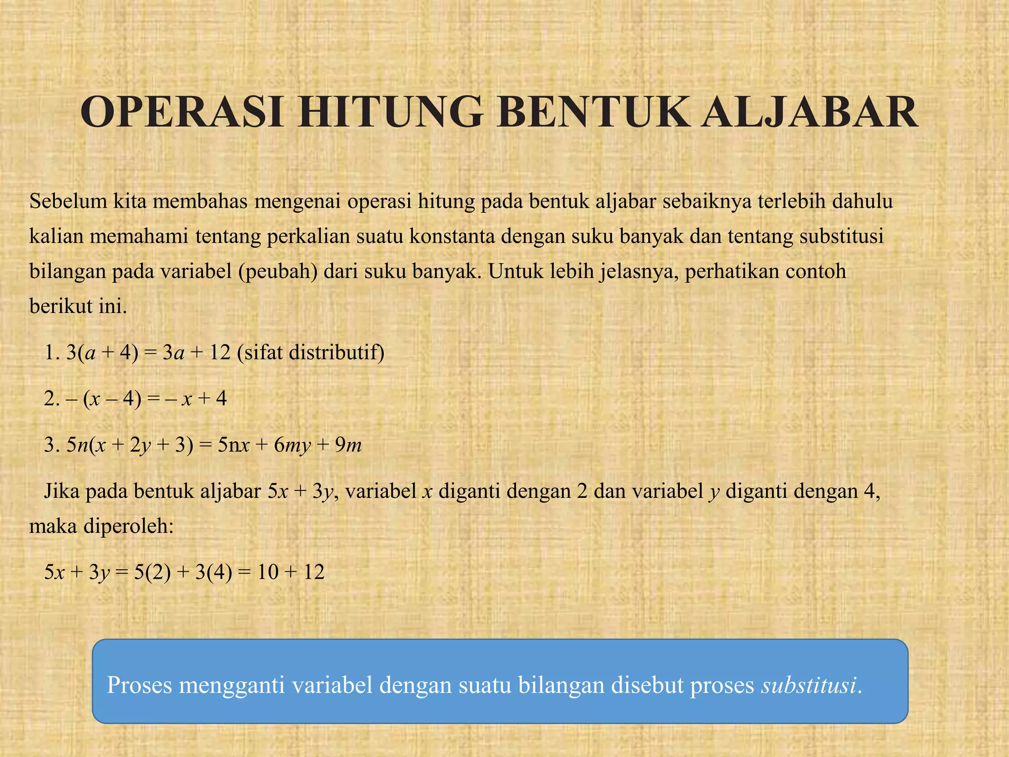 Raniati 1830206112 operasi hitung aljabar | PPTX