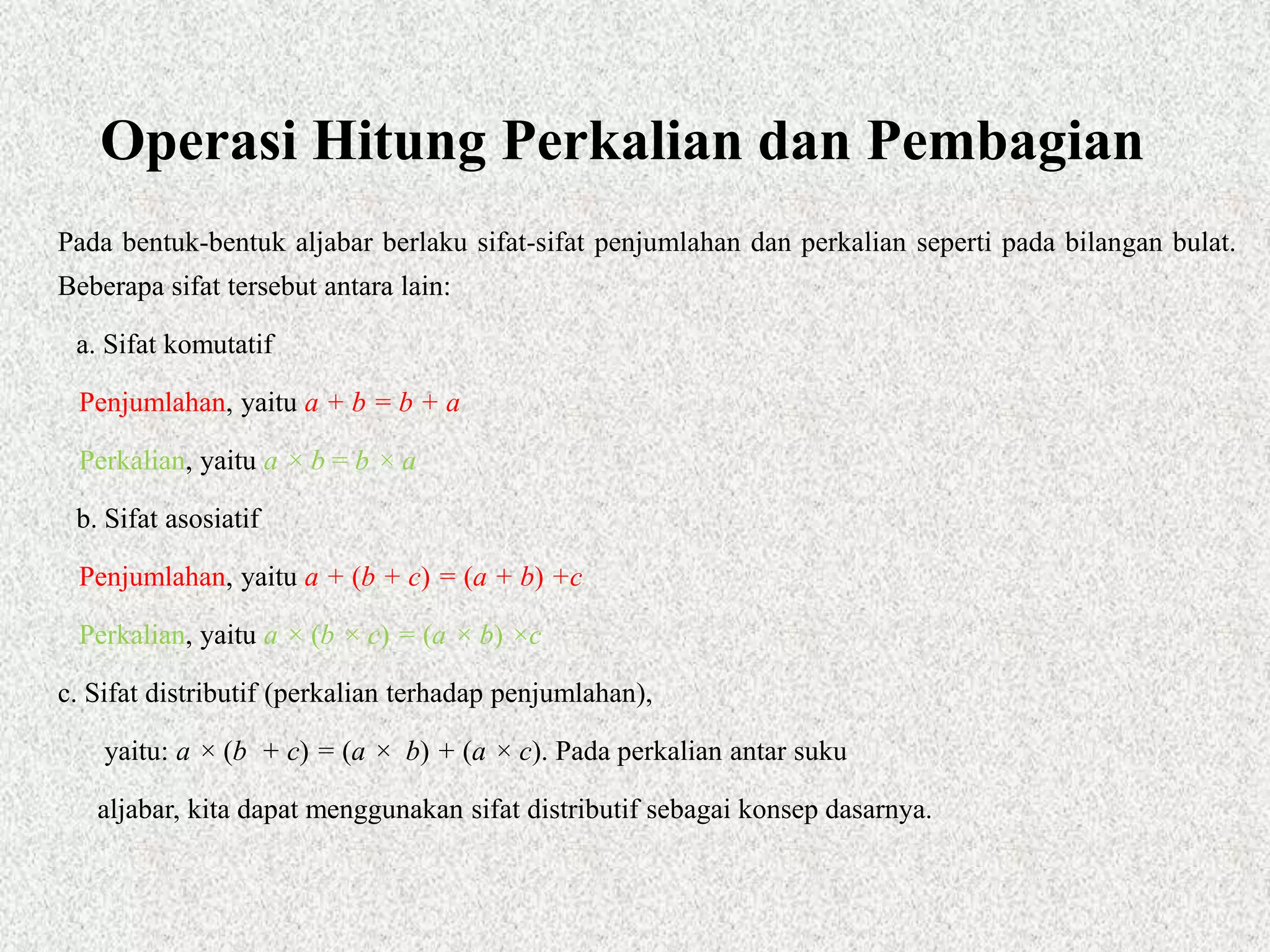 Raniati 1830206112 operasi hitung aljabar | PPTX