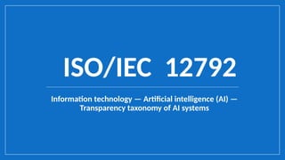 [DSC DACH 24] Transparency as a catalyst for trustworthy and sustainable AI - Rania Wazir | PPTX