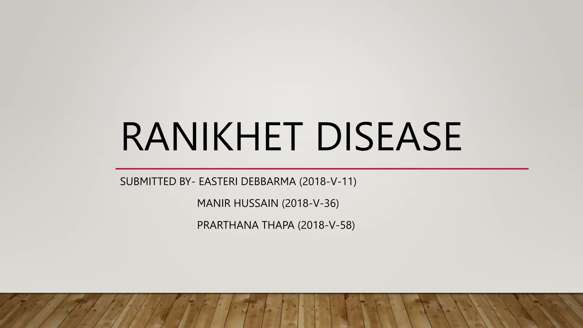 Ranikhet Disease- a viral poultry disease | PPTX