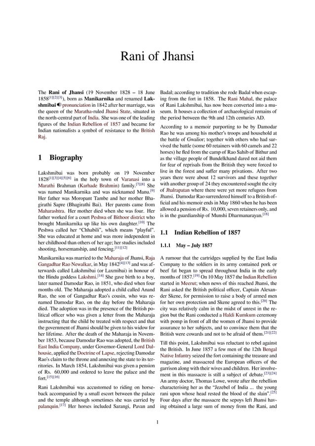 Rani of jhansi | PDF | Sikhism | Religion & Spirituality