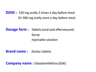 Ranitidine (Anti ulcer) by Gaurav Naik | PPT