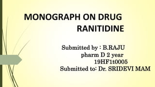 Ranitidine drug | PPTX