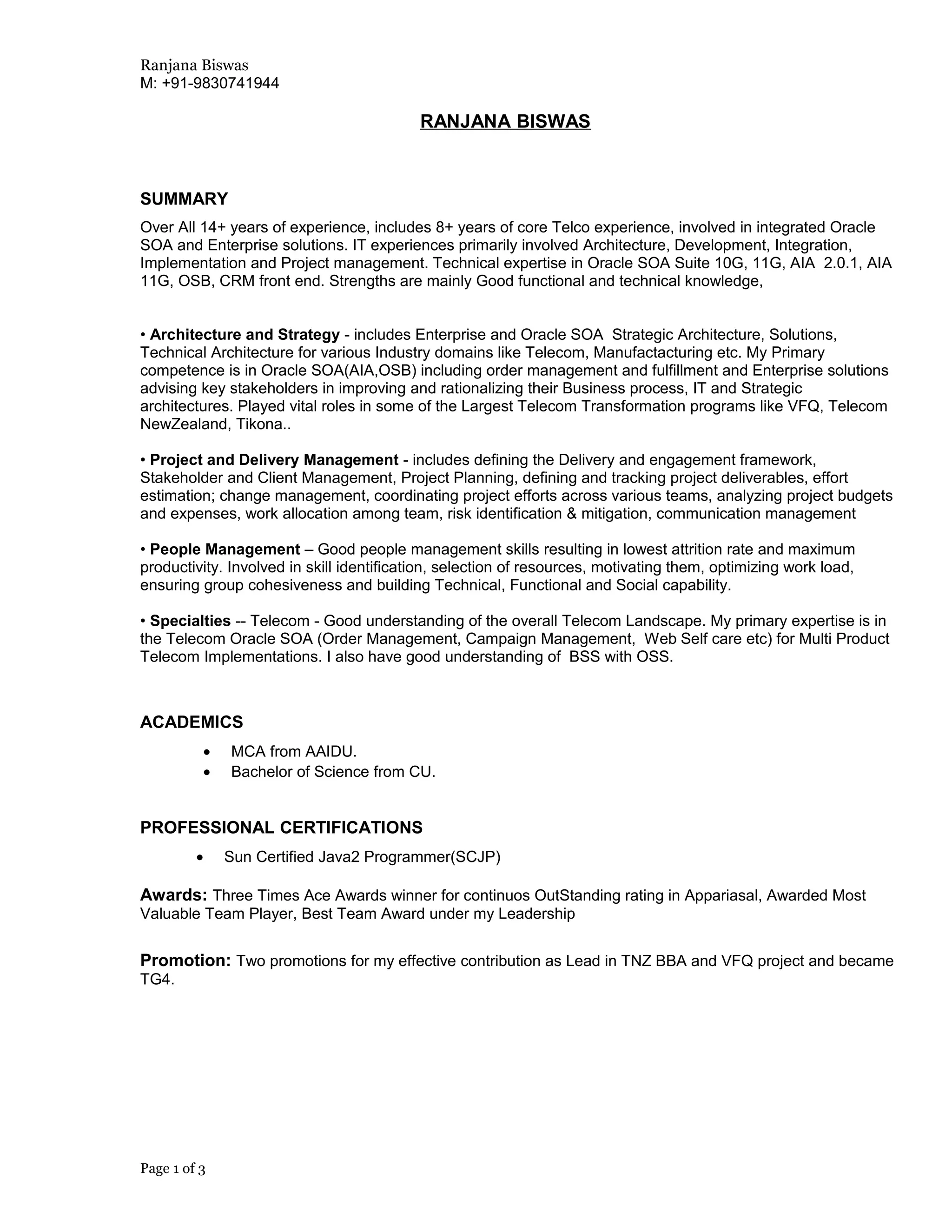 Ranjana biswas resume | DOC