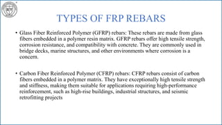 ppt presentation on use of FRP rebars in beams | PPTX
