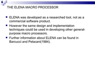 ELENA MICROPROCESSOR | PPT