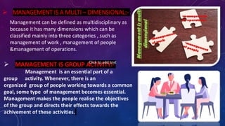 Characteristics of Management | PPTX