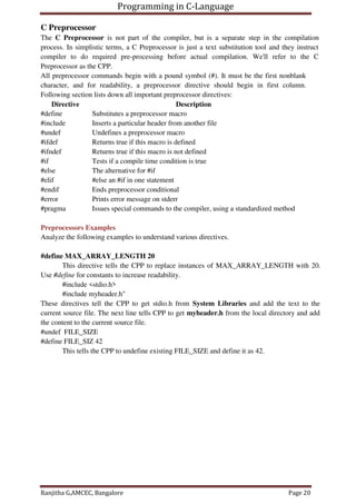 C programming course material | PDF