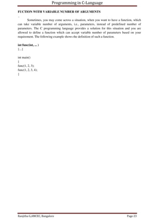 C programming course material | PDF