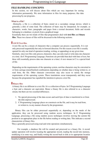 C programming course material | PDF