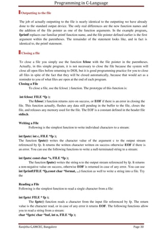 C programming course material | PDF