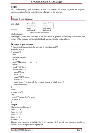 C programming course material | PDF
