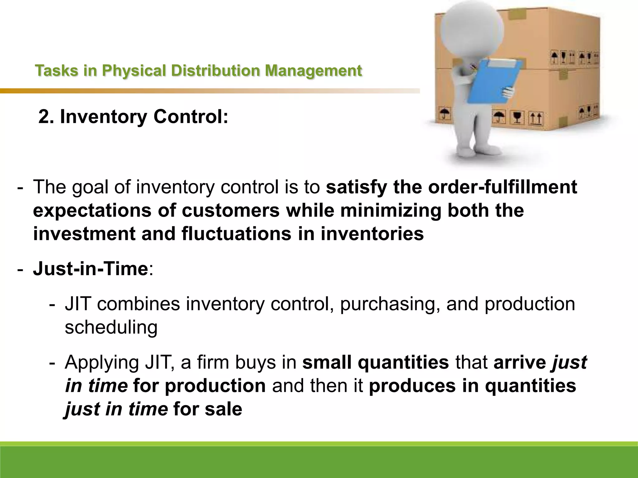 tasks of physical distribution | PPTX