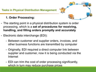 tasks of physical distribution | PPTX