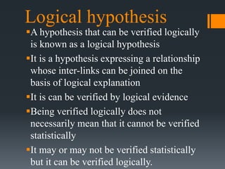 research hypothesis | PPTX