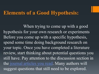 research hypothesis | PPTX