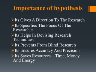 research hypothesis | PPTX