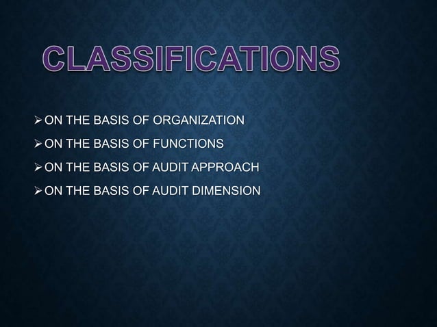Types of auditing | PPTX