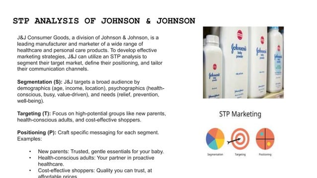 Johnson & Johnson STP Analysis in sustainable market strategies | PPTX | Business Administration ...