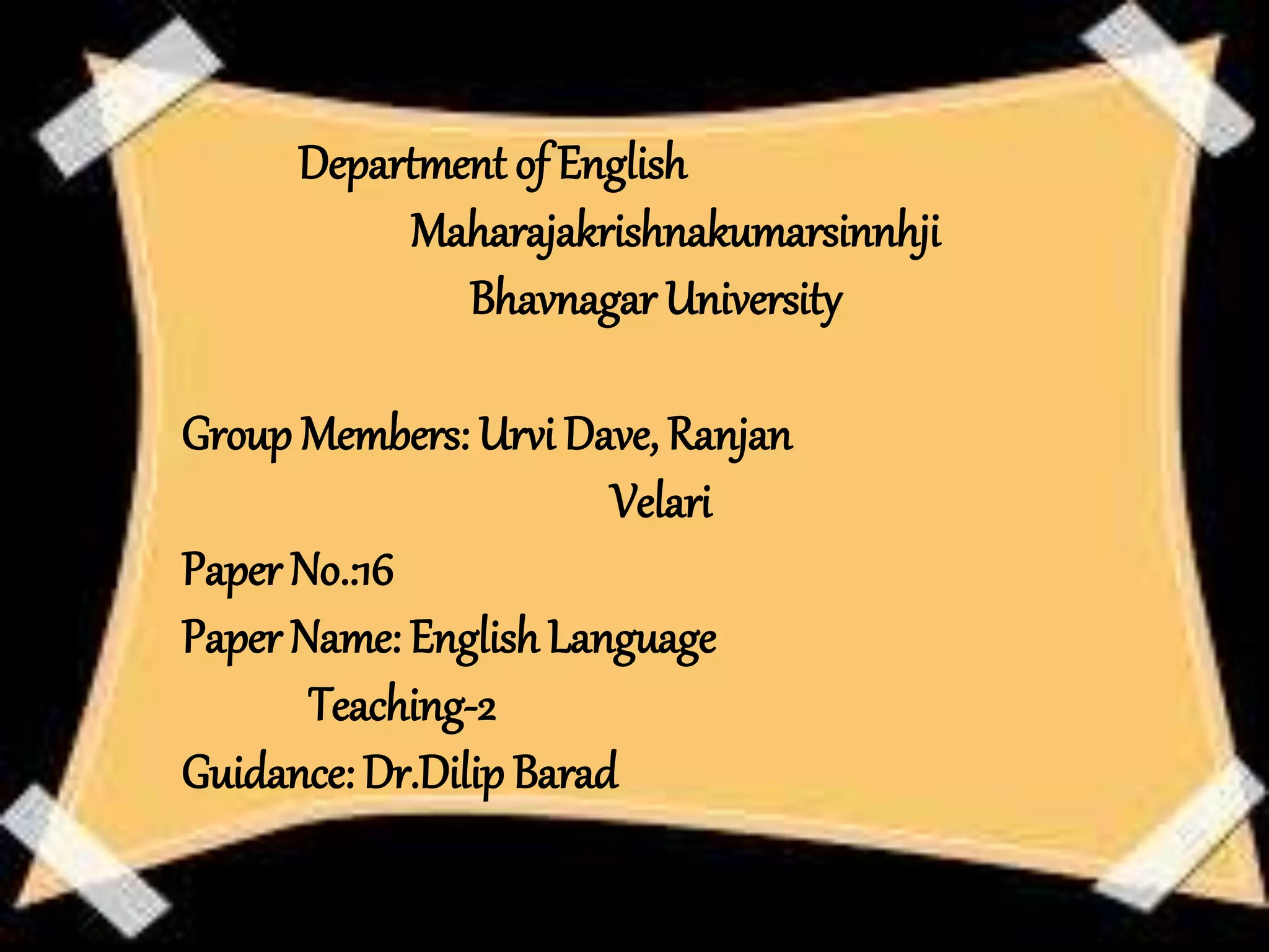 ELT Project Presentation | PPTX