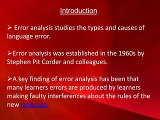 SURVEY OF ERROR ANALYSIS | PPT