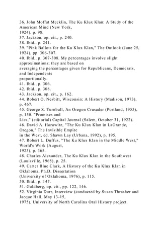 Rank-and-File Radicalism within the Ku Klux Klan of the 1920s .docx