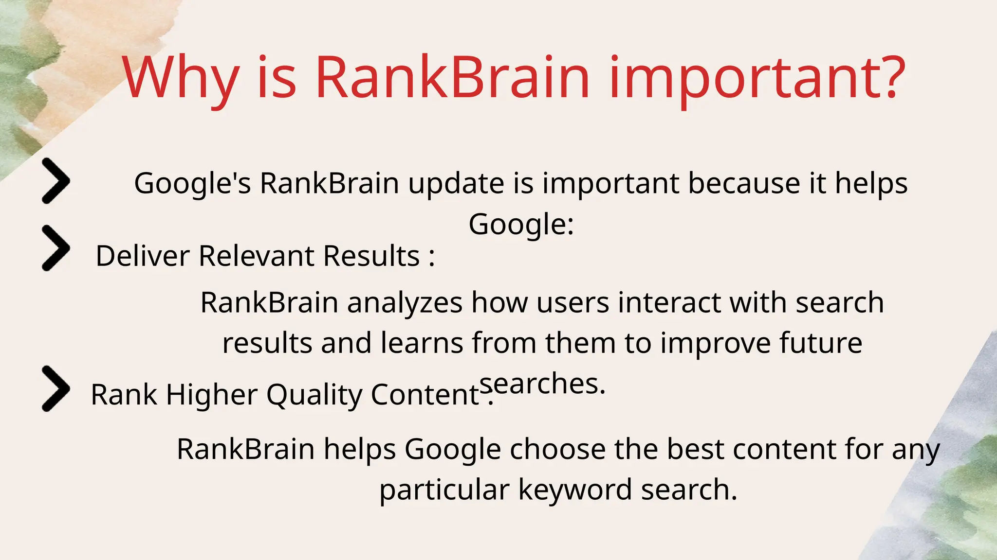 Rankbrain Project Presentation with google updated | PPT