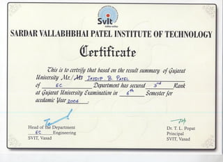 Rank Certificates | PDF