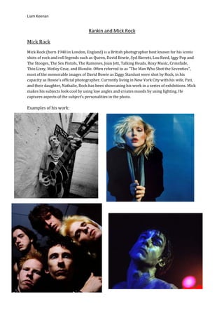 Rankin and mick rock | PDF