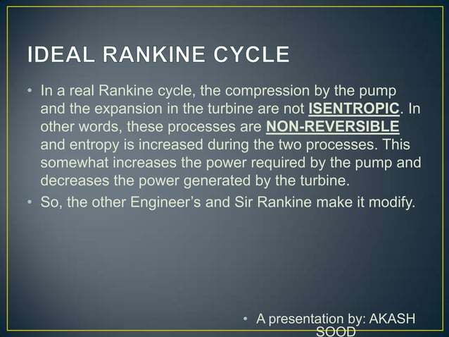 Rankine cycle | PPTX | Physics | Science