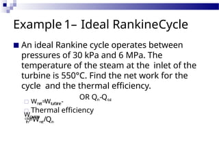 rankine cycle-Class notes for thermodynamics | PPT