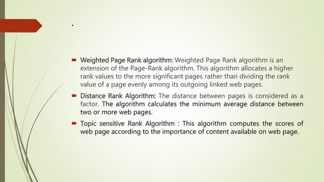 Ranking algorithms | PPTX