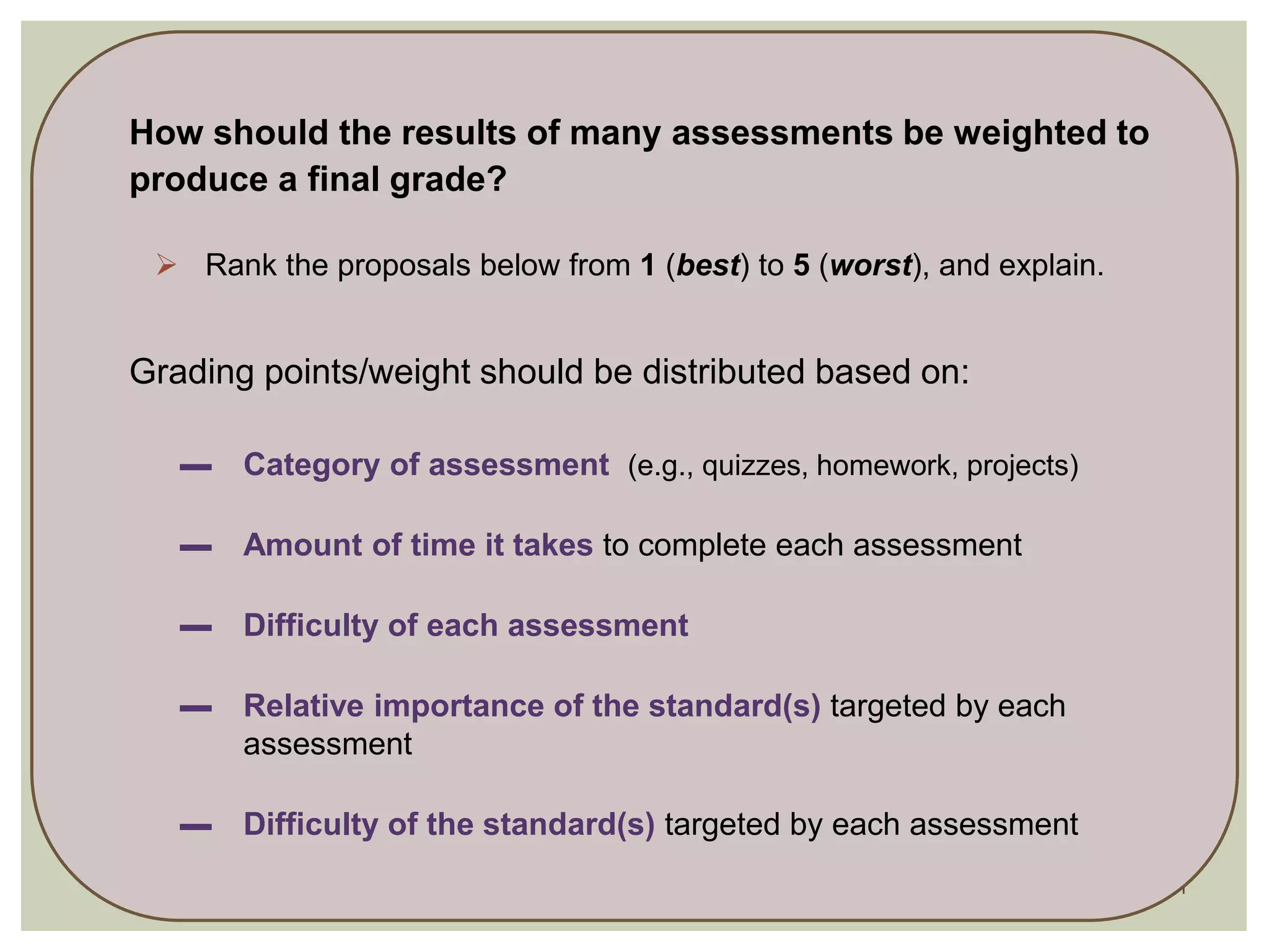 Ranking grading practices | PPT