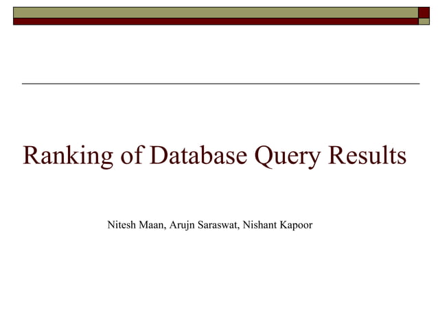 probabilistic ranking | PPT