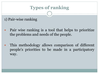 Ranking tools in public health | PPTX