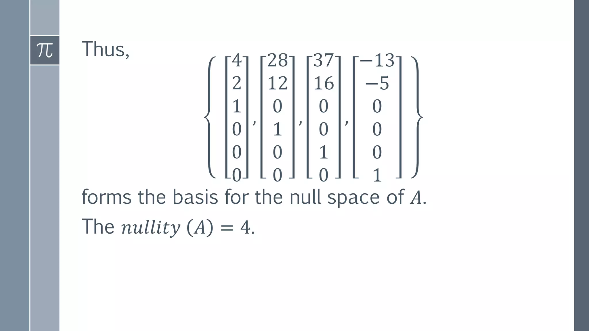 Rank, Nullity, and Fundamental Matrix Spaces.pptx | Computing ...