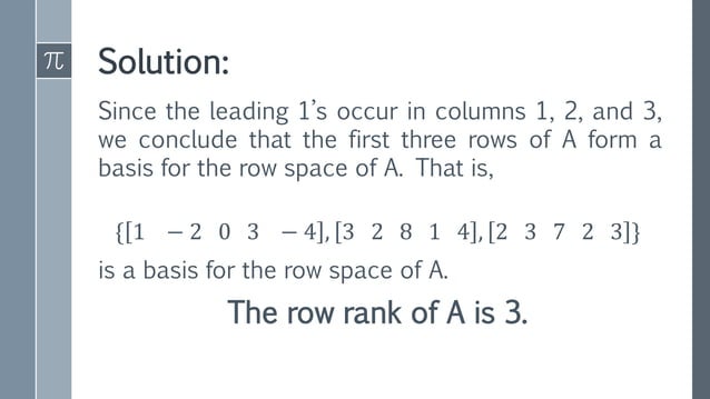 Rank, Nullity, and Fundamental Matrix Spaces.pptx | Computing | Technology & Computing