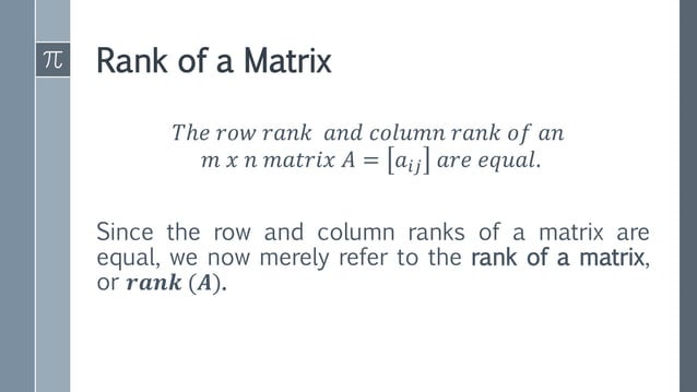 Rank, Nullity, and Fundamental Matrix Spaces.pptx | Computing | Technology & Computing