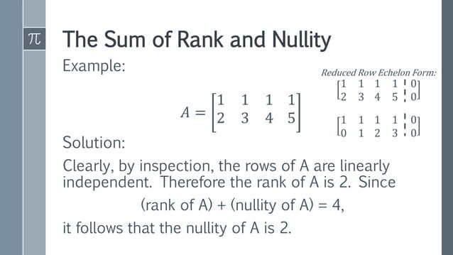 Rank, Nullity, and Fundamental Matrix Spaces.pptx | Computing | Technology & Computing