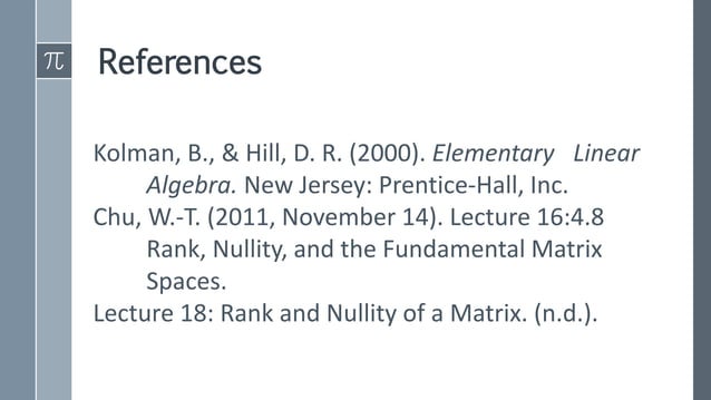 Rank, Nullity, and Fundamental Matrix Spaces.pptx | Computing | Technology & Computing