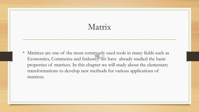 Rank of a matrix | PPTX