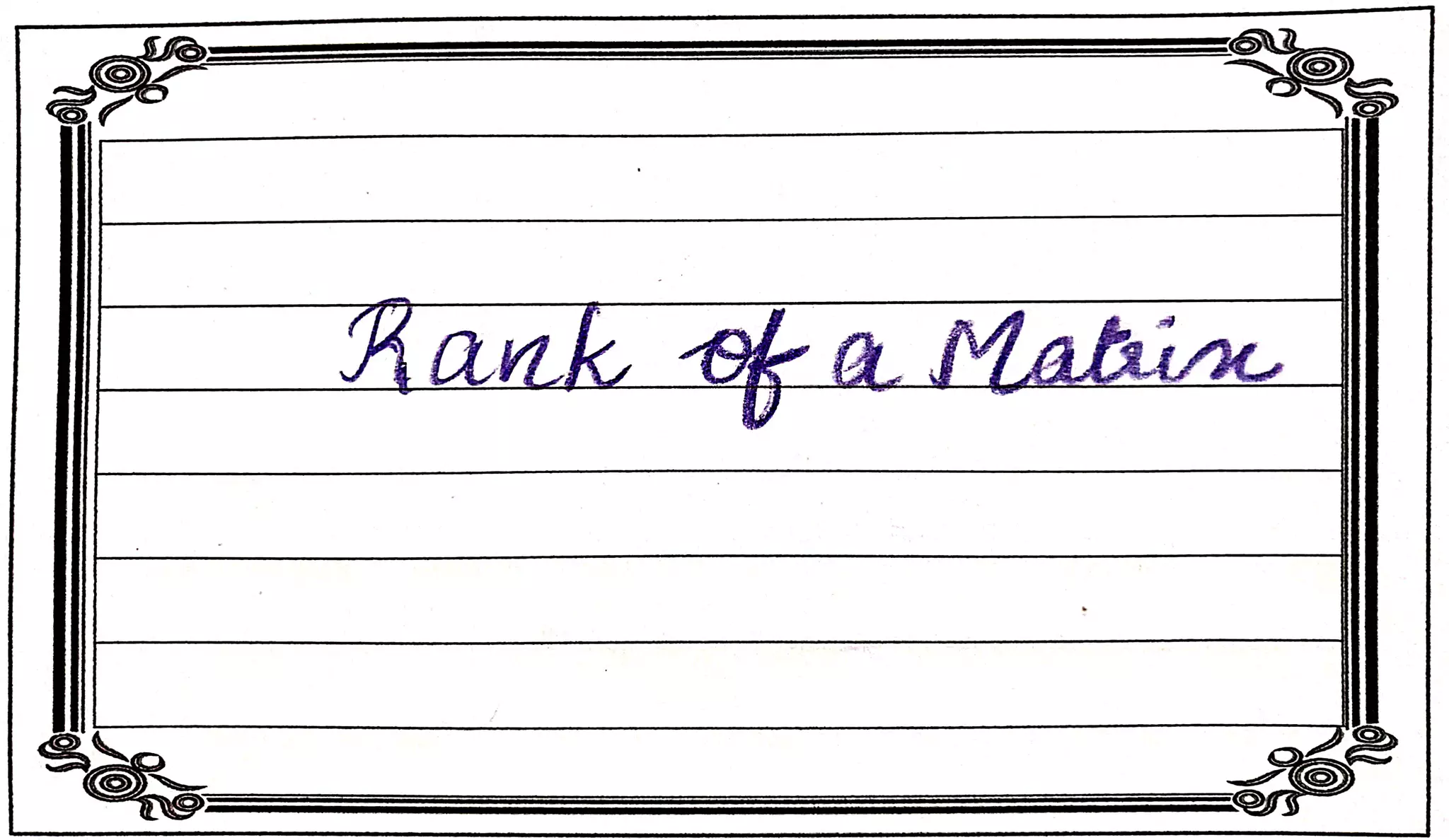 Rank of a matrix:::Definition | PDF