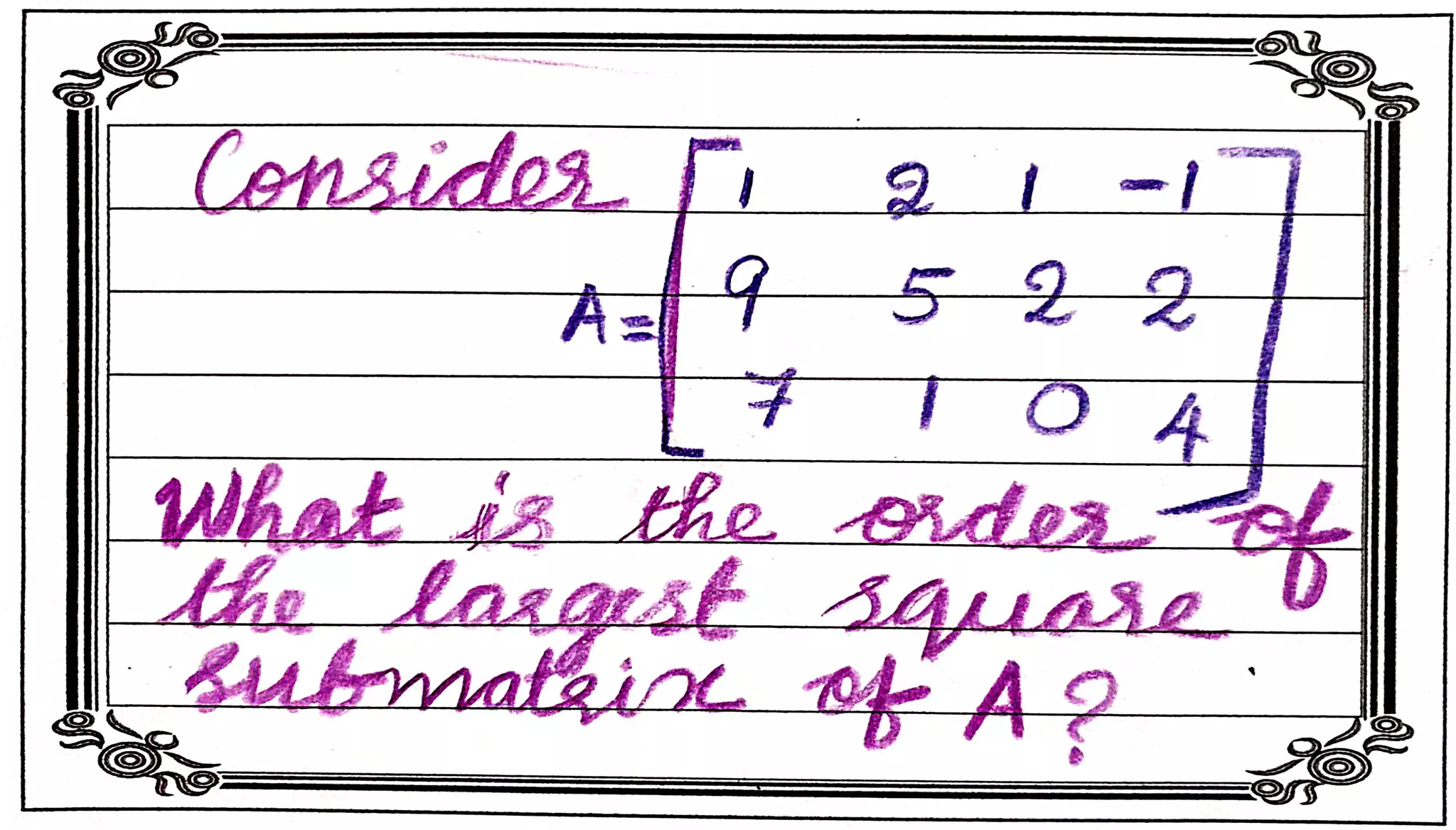 Rank of a matrix:::Definition | PDF