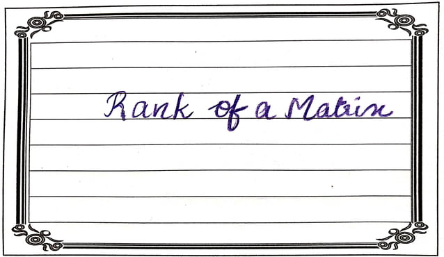 Rank of a matrix:::Definition | PDF